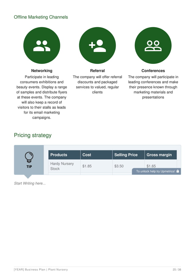 Plant Nursery Business Plan Example | PDF | Gardening | Home & Garden