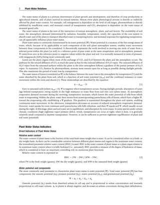 Plant water relations | PDF