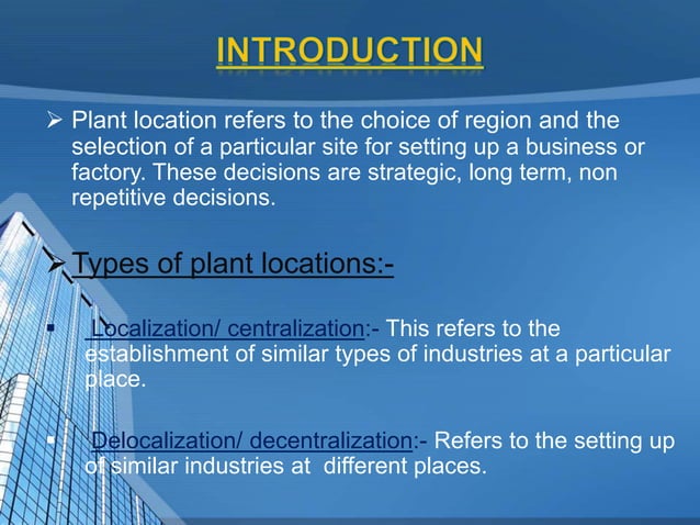 Plant layout | PPTX