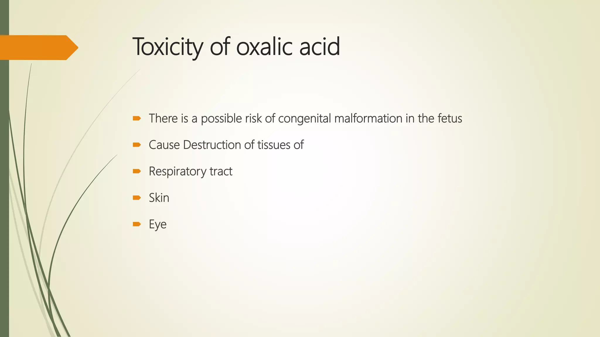 Plant acid toxicology | PPT