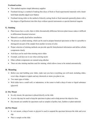 Plant Anatomy and Microtechniques | PDF