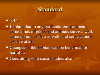 Plant And Animal Environments | PPT