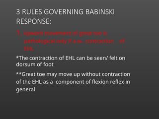 Plantar Reflexes and babinski sign for neurological patients | PPTX