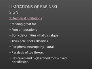 Plantar Reflexes and babinski sign for neurological patients | PPTX