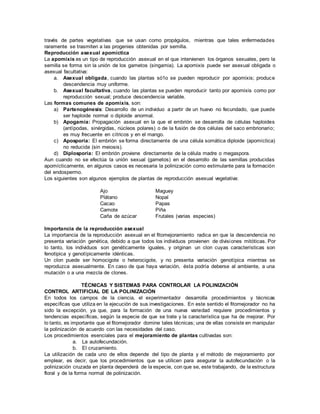 Plantas cultivadas autogamas | DOCX