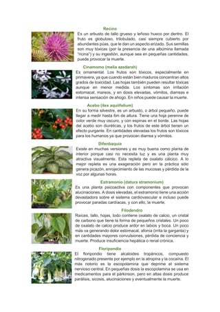 Plantas y Animales venenosos | DOCX