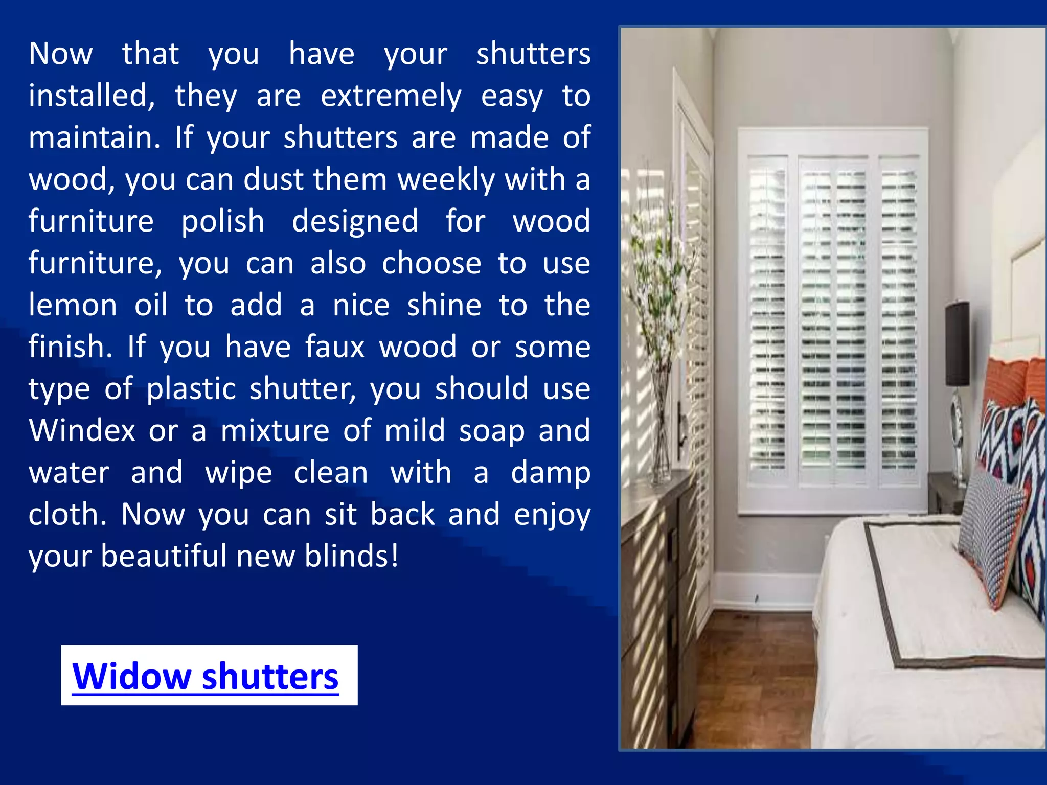Plantation shutters offer | PPT