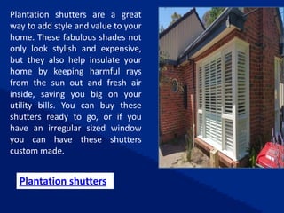 Plantation shutters offer | PPT