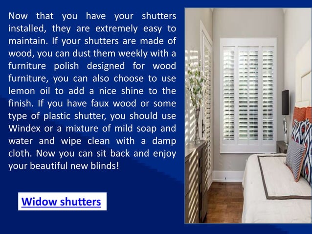 Plantation shutters offer | PPT