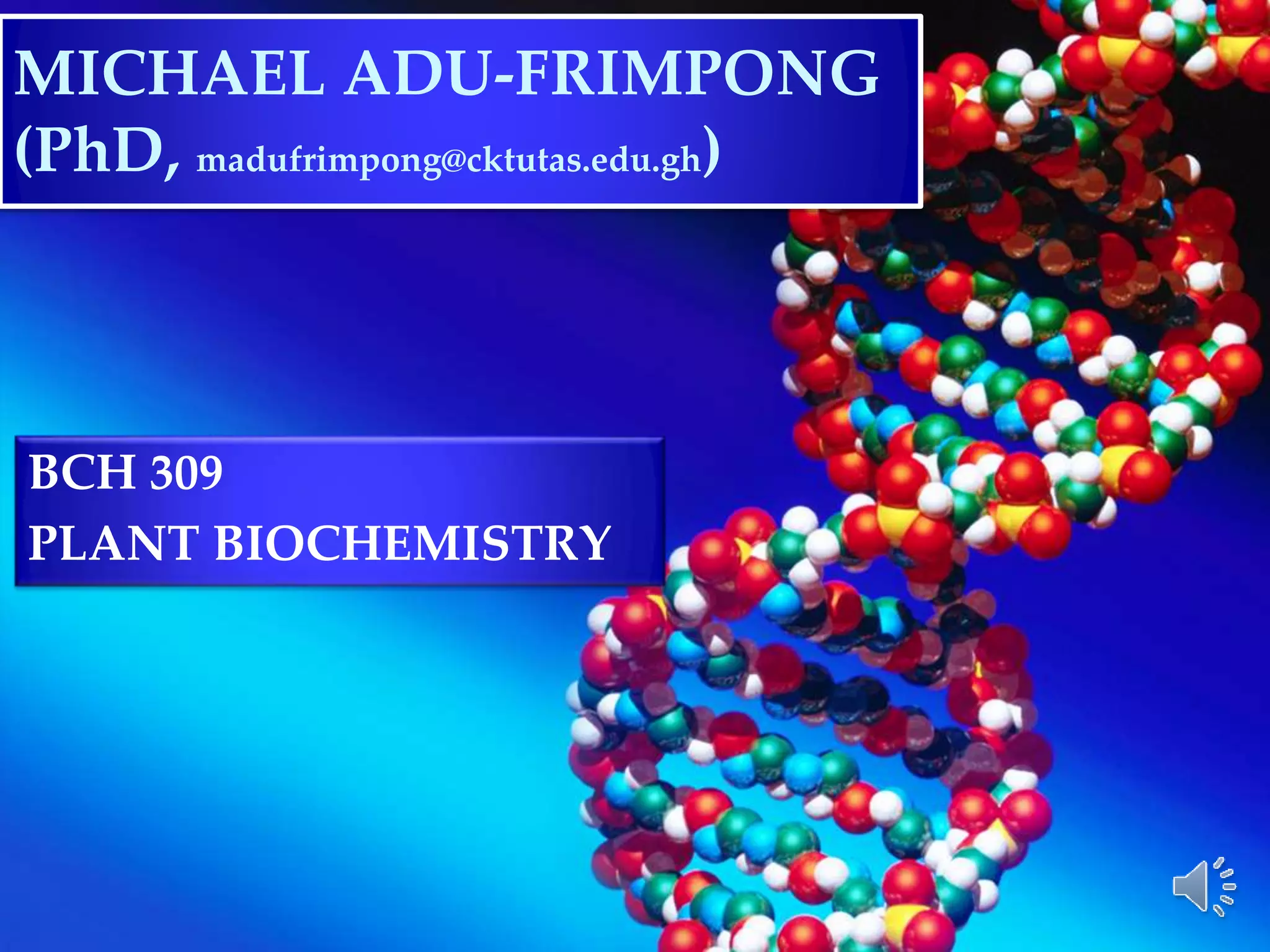 Plant biochemistry | PPTX