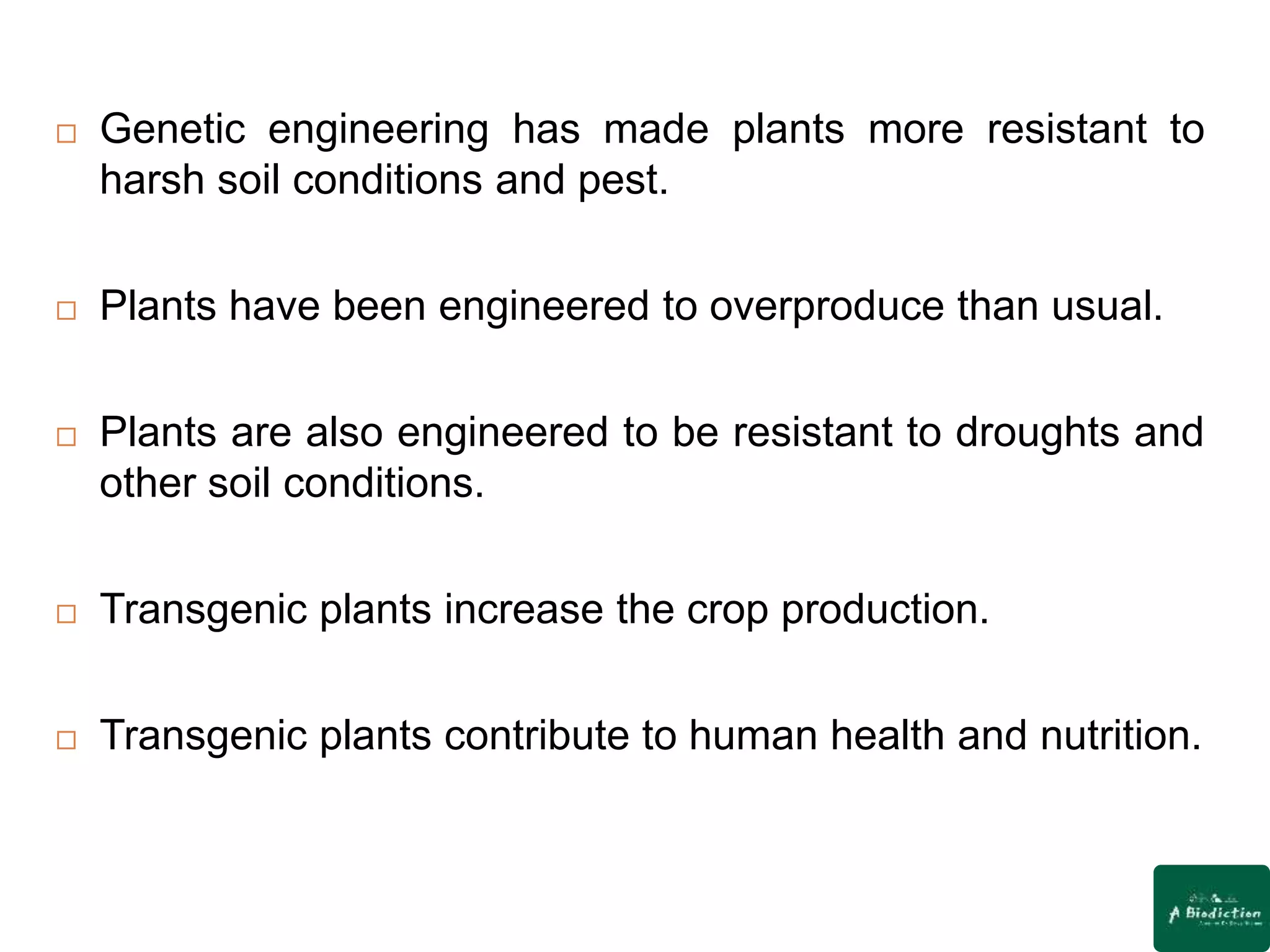 Plant Biotechnology: Introduction, Scope and Application | PPTX