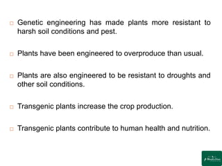 Plant Biotechnology: Introduction, Scope and Application | PPTX