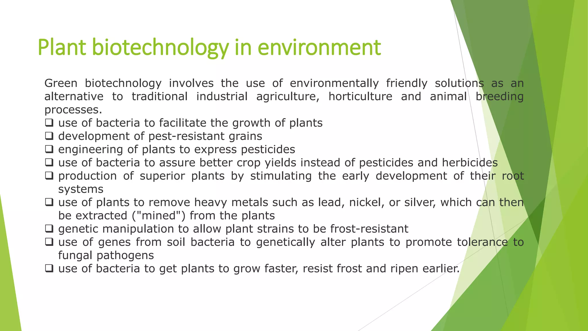 Plant biotechnology and its impacts | PPTX