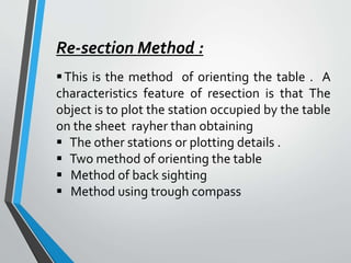 methods of plane table surveying | PPTX