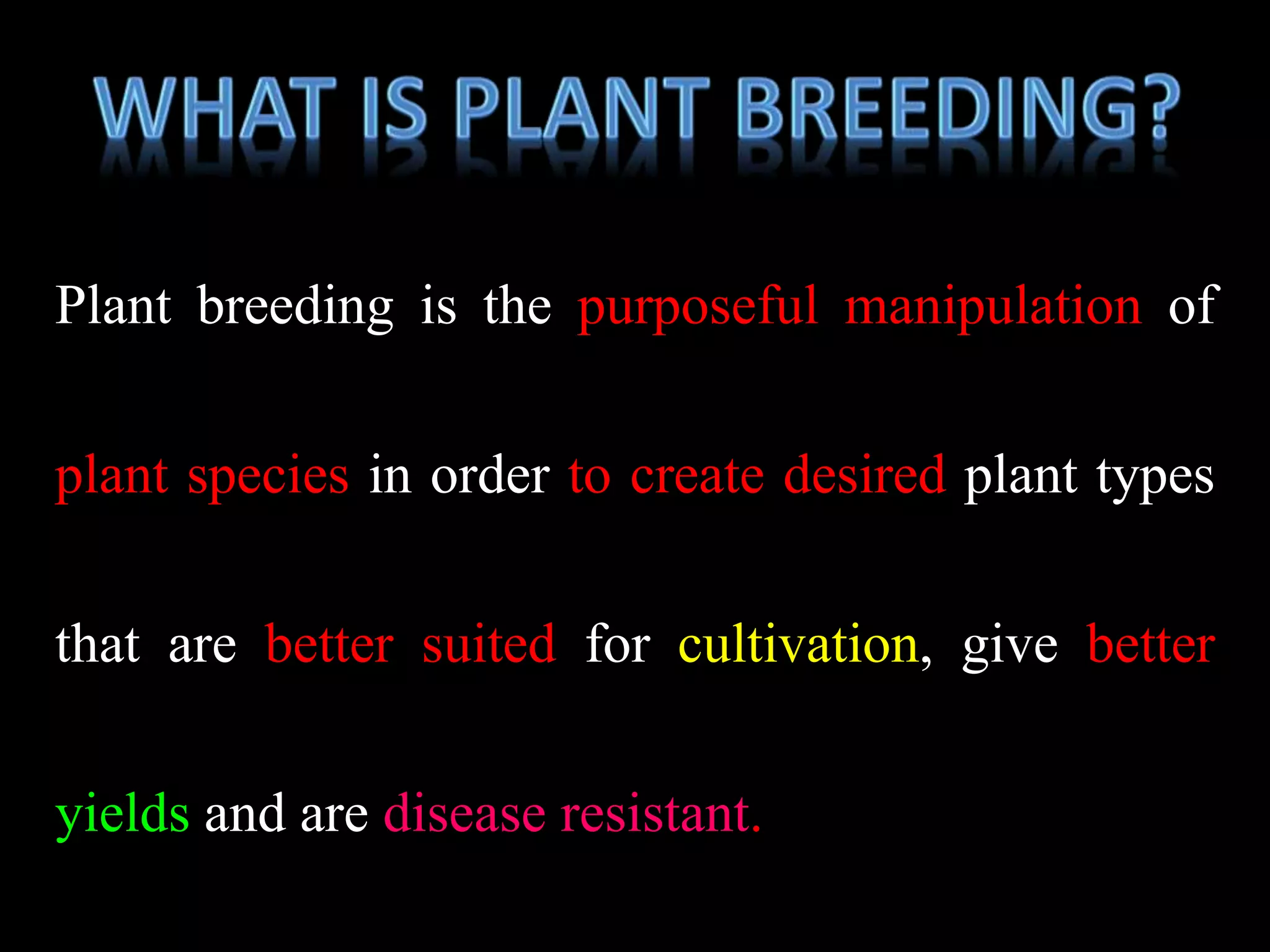 Plant breeding | PPT