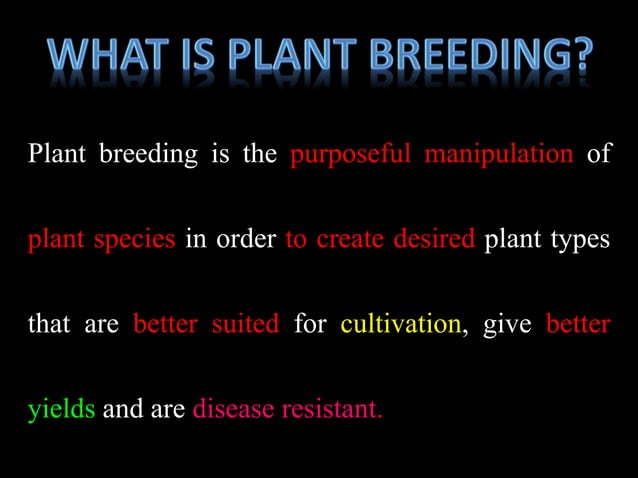 Plant breeding | PPT