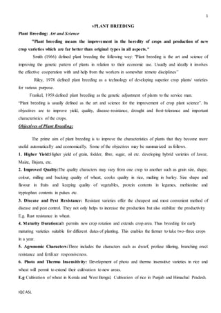Plant breeding | DOCX