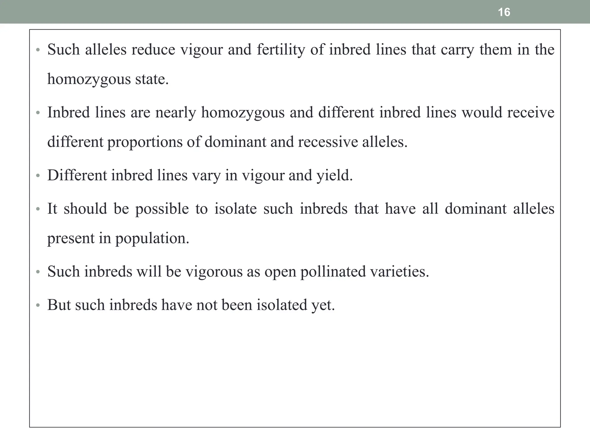 PLANT BREEDING: backcross breeding, heterosis and their genetic basis ...