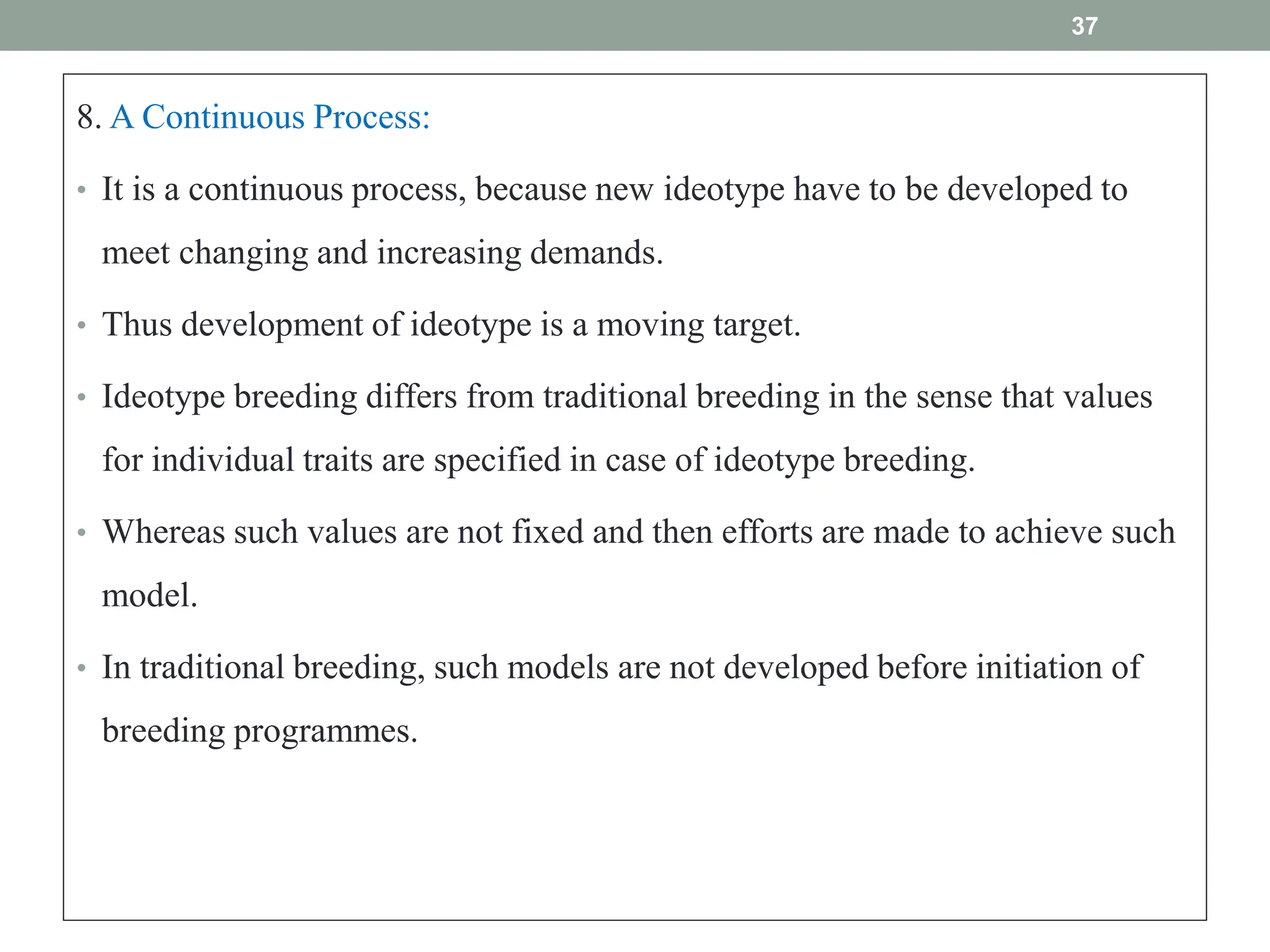 PLANT BREEDING: backcross breeding, heterosis and their genetic basis ...
