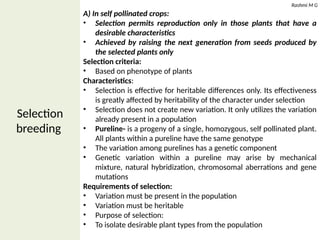 Plant breeding Part-1 (Introduction, objectives, activities ...