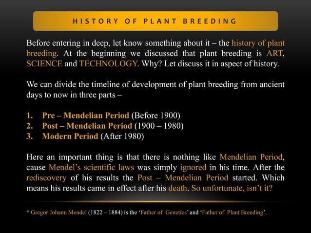 Plant breeding - History, Objectives & Activities | PPTX | Gardening ...