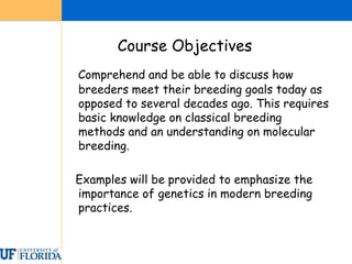Plant Breeding and applied Genetics . ppt | PPT