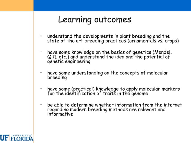 Plant Breeding and applied Genetics . ppt | PPT