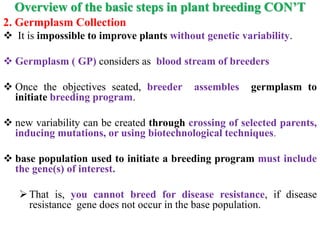 Plant Breeding Full PPT (secA)This is course material for plant ...