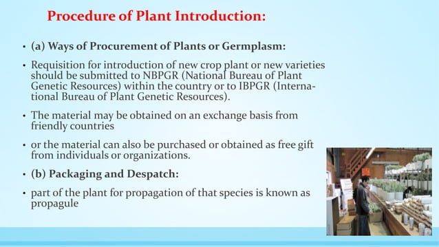 Plant introduction | PPTX | Agriculture | Industries