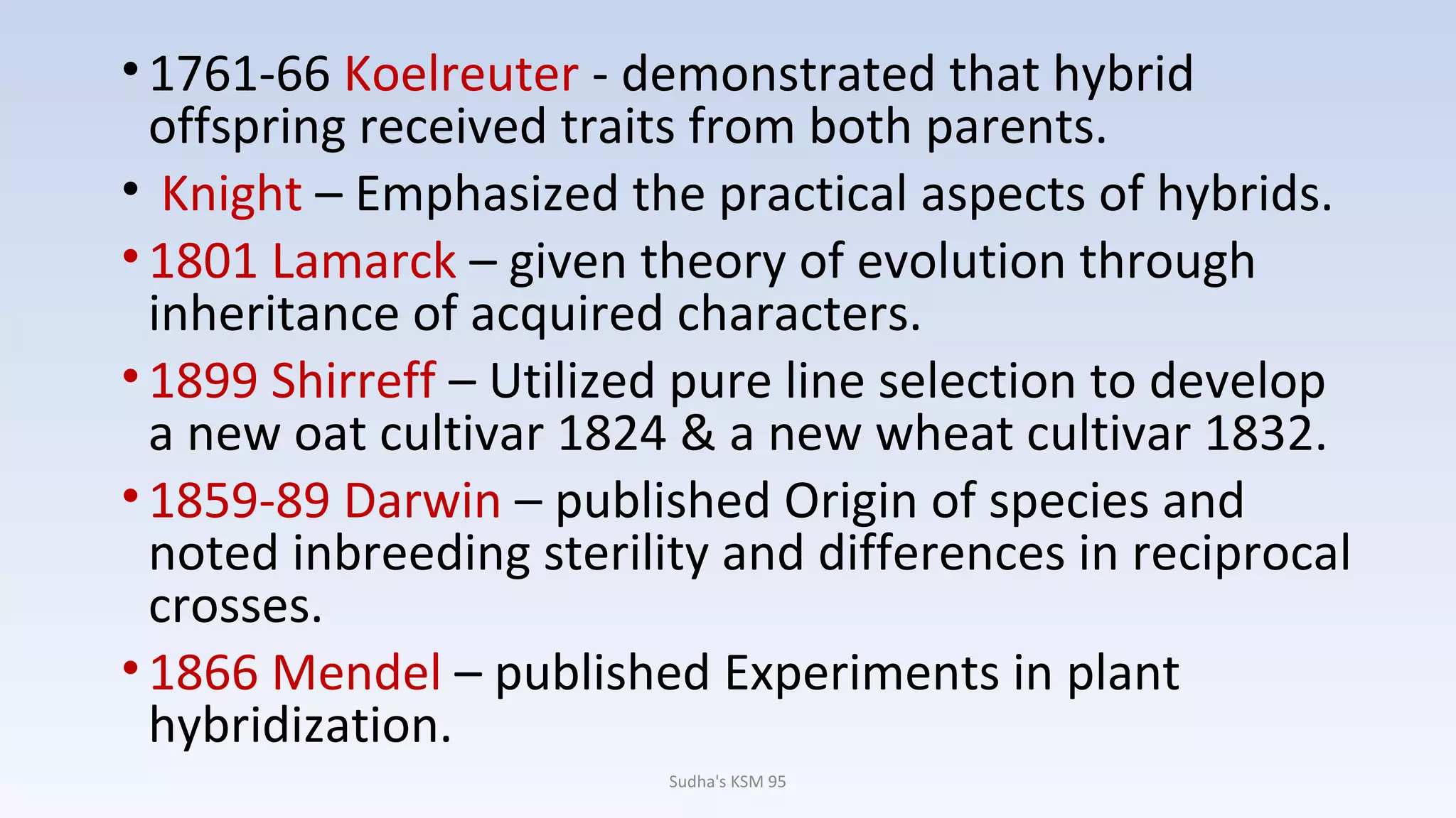 Plant breeding introduction and history | PPT