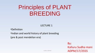 Plant breeding introduction and history | PPT
