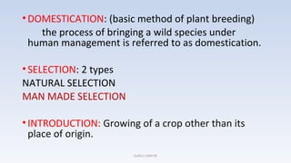Plant breeding introduction and history | PPT