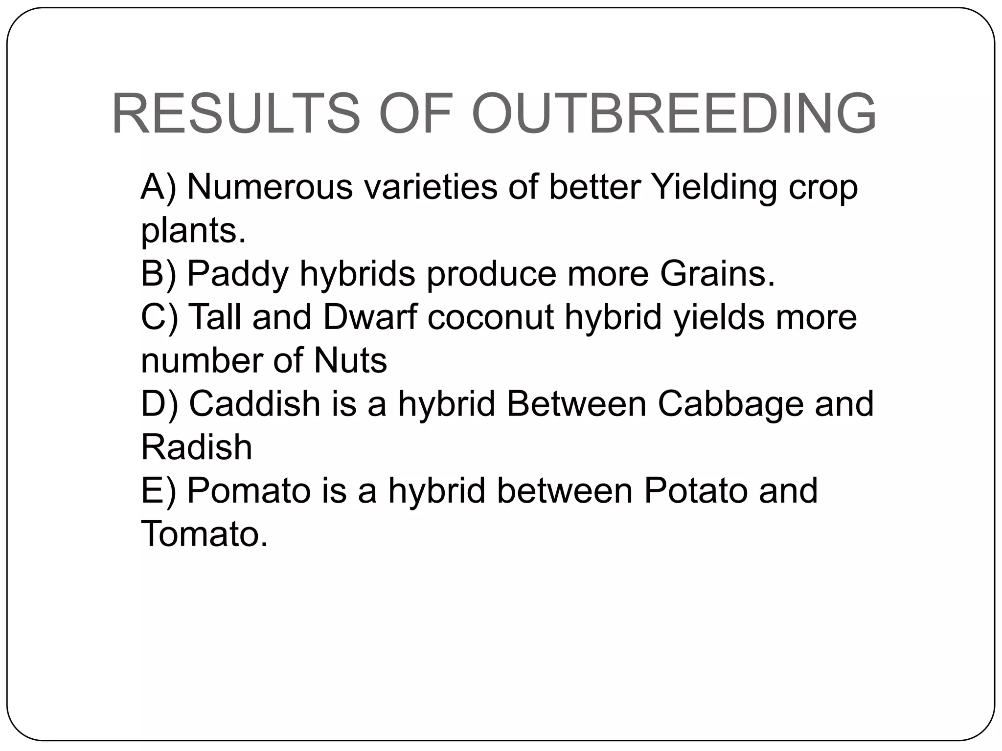 Plant Breeding Methods | PPTX