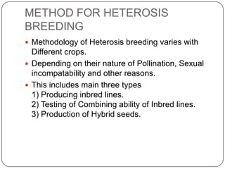 Plant Breeding Methods | PPTX