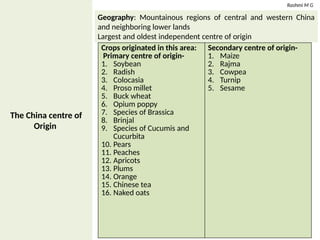 Plant breeding part 2 (Centres of Origin, Domestication, Introduction ...
