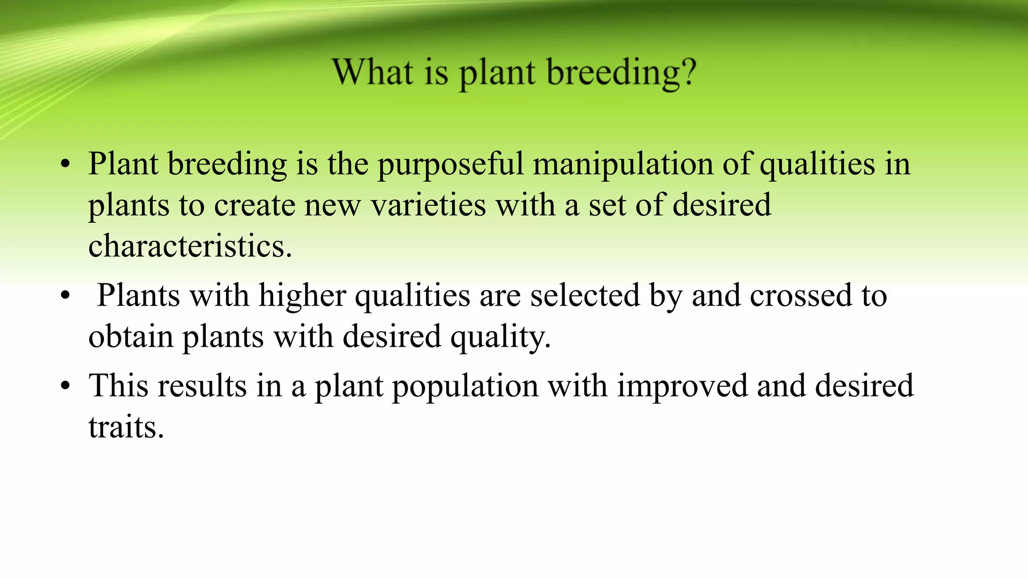 Plant breeding techniques | PPTX