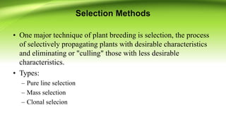 Plant breeding techniques | PPTX
