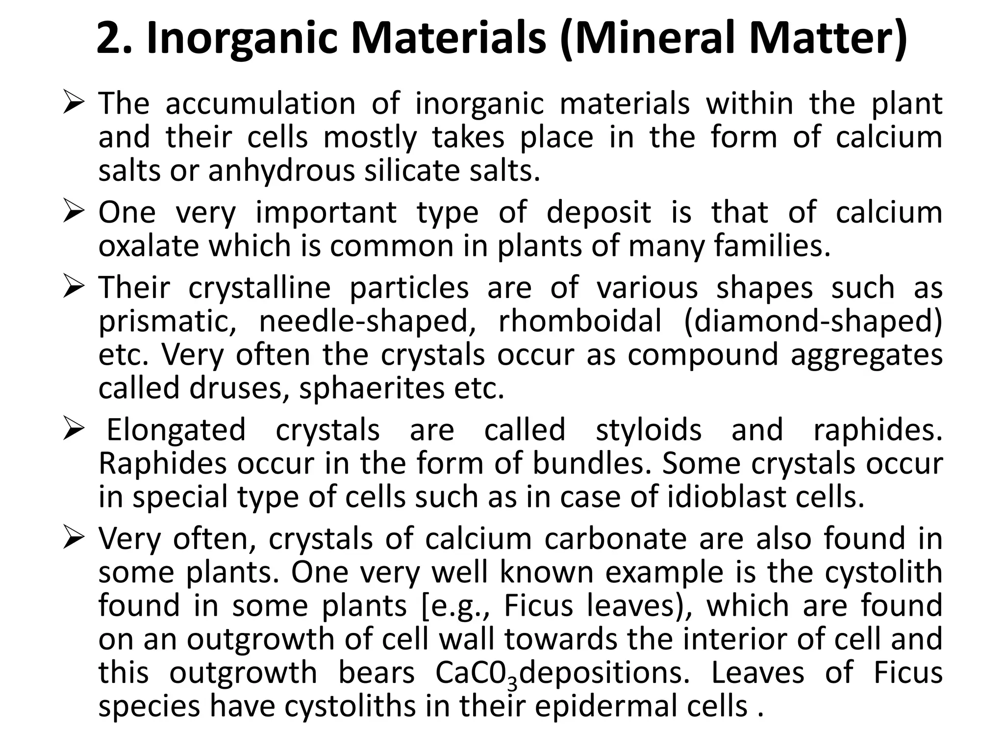 Plant cell inclusion and constituents | PPTX