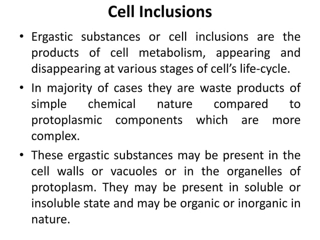 Plant cell inclusion and constituents | PPTX