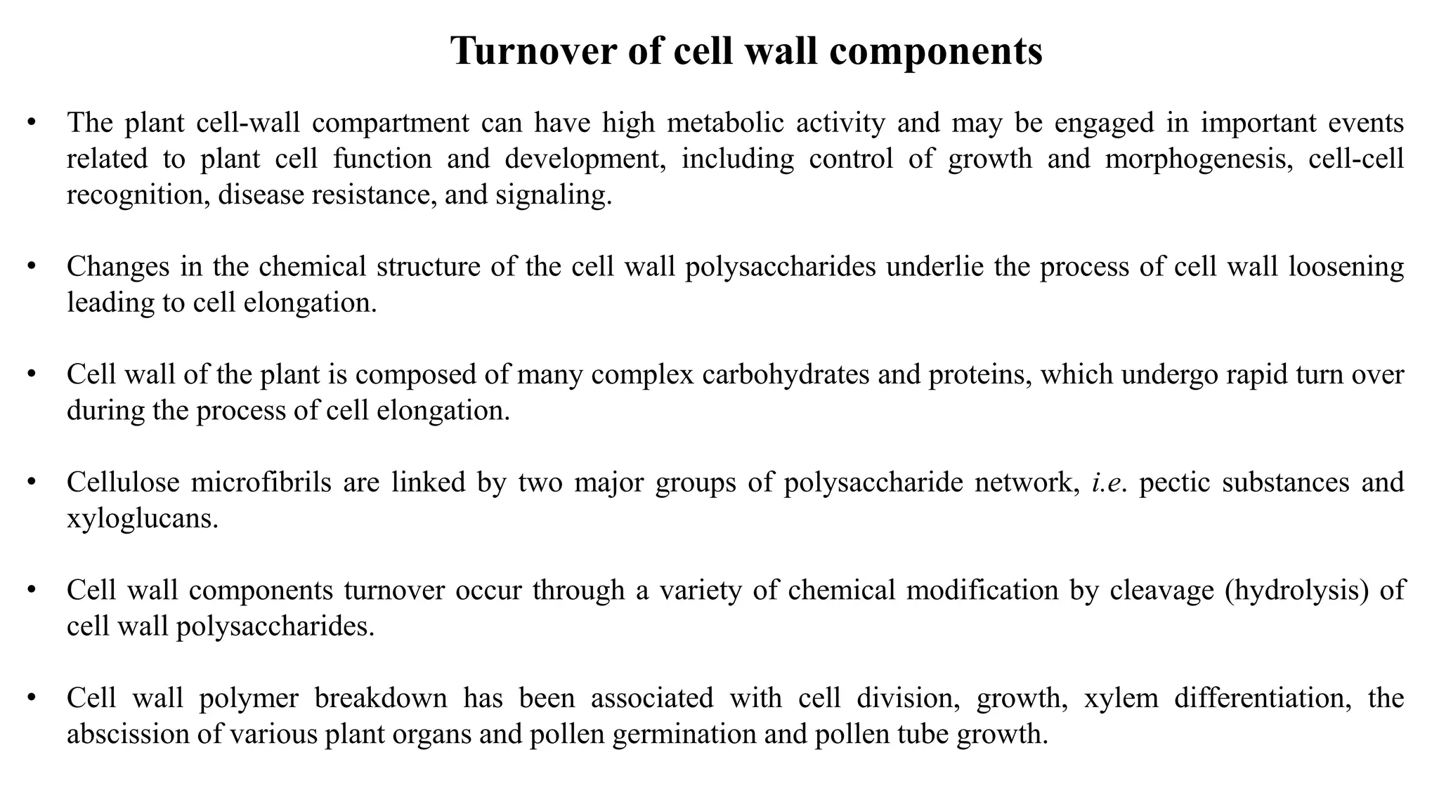 Plant cell wall components | PPT