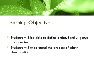 Plant_Classification1_PPT1 in cludes ppt presentation | PPT