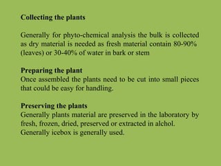 Plant collection for phytochemical analysis | PPT