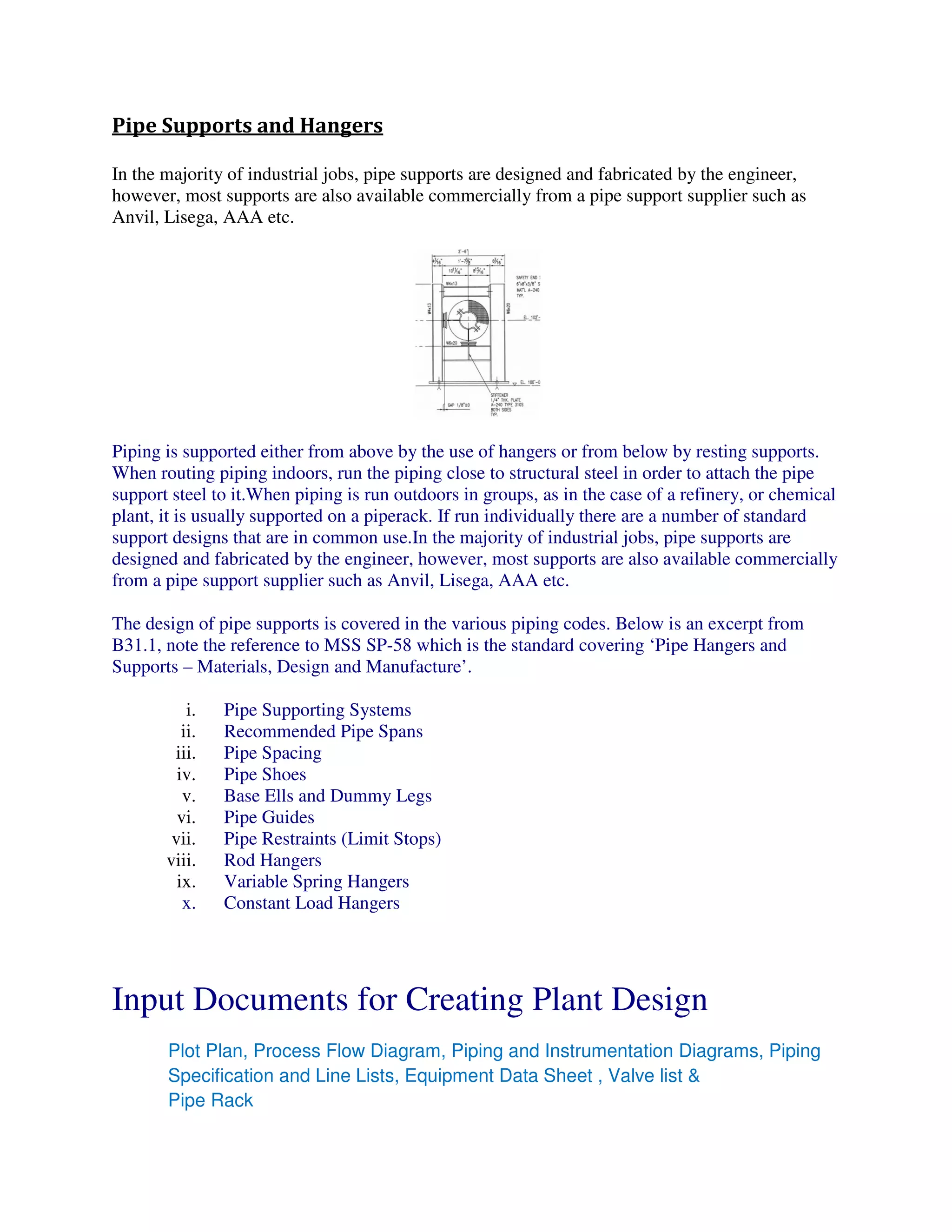 Plant design piping & equipment team scope of work | PDF
