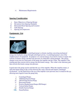 Plant design piping & equipment team scope of work | PDF