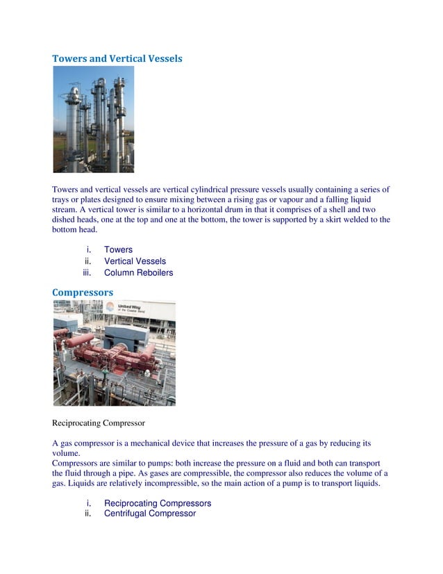 Plant design piping & equipment team scope of work