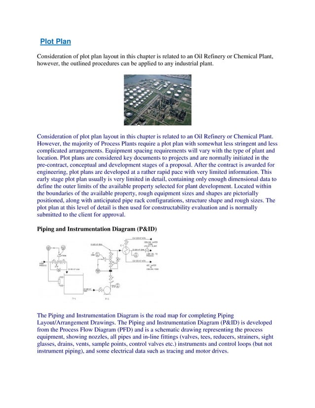 Plant design piping & equipment team scope of work