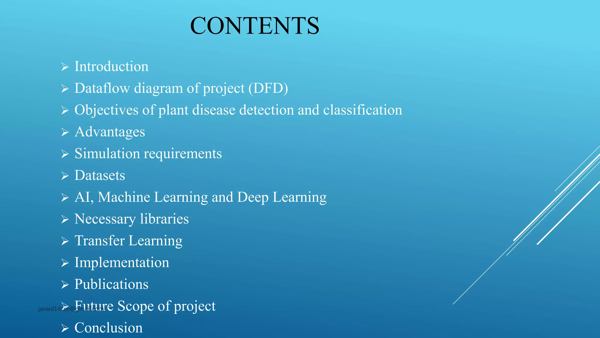 Plant disease detection and classification using deep learning | PPTX