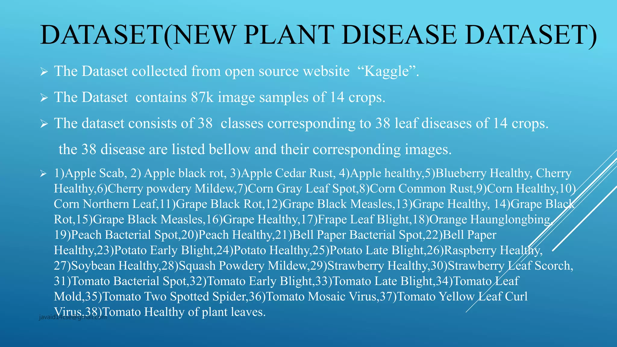 Plant disease detection and classification using deep learning | PPTX