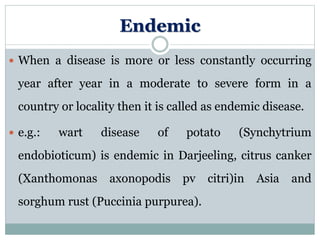 Plant diseases epidemiology | PPTX
