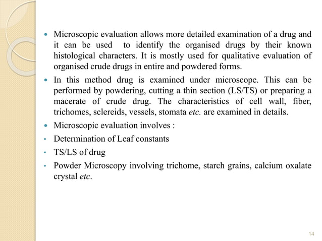 Plant drug standardization | PPT